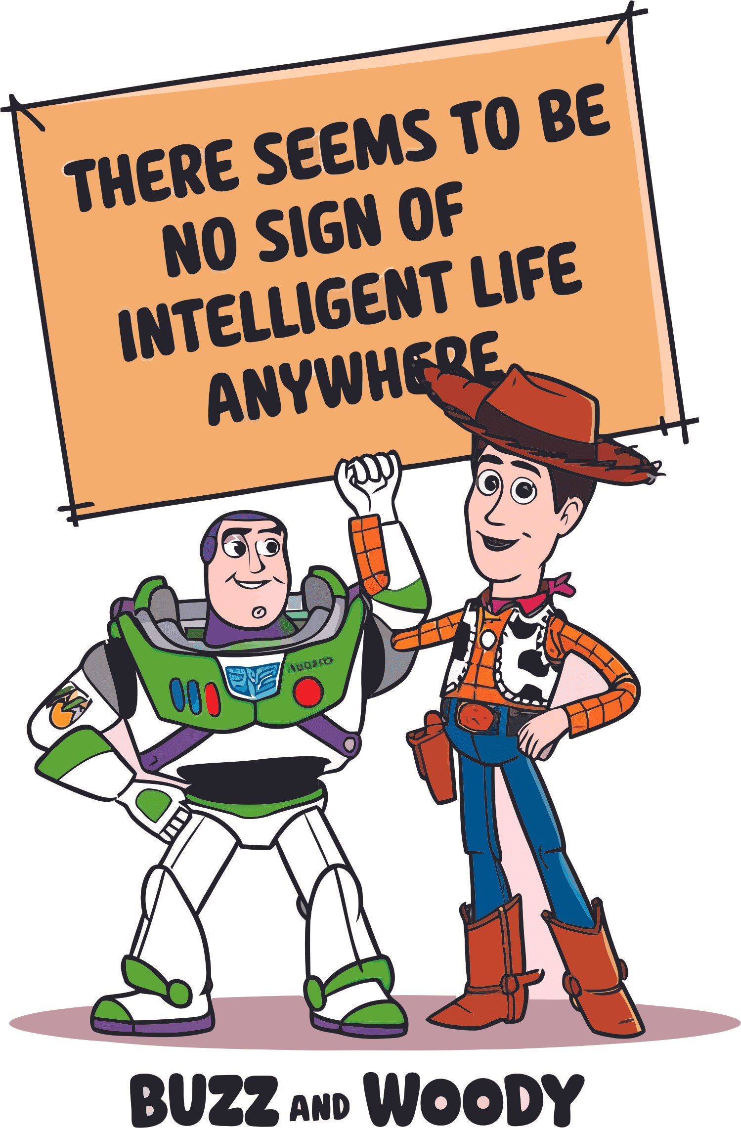 No Sign of Intelligent Life Adventurous Cartoon Bo Peep Slinky Dog ...