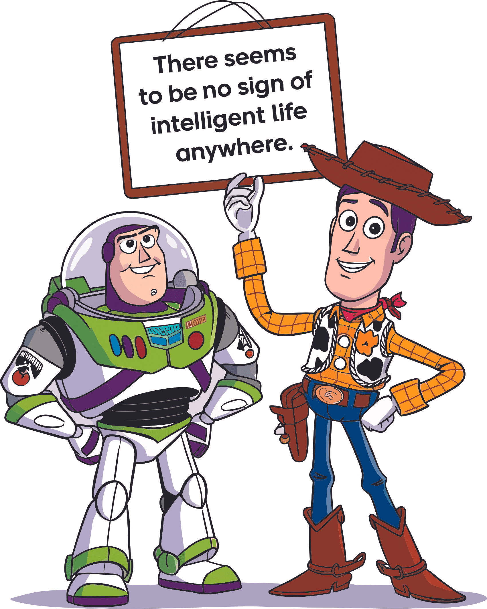 No Sign of Intelligent Life Adventurous Cartoon Wall Decal Decoration ...