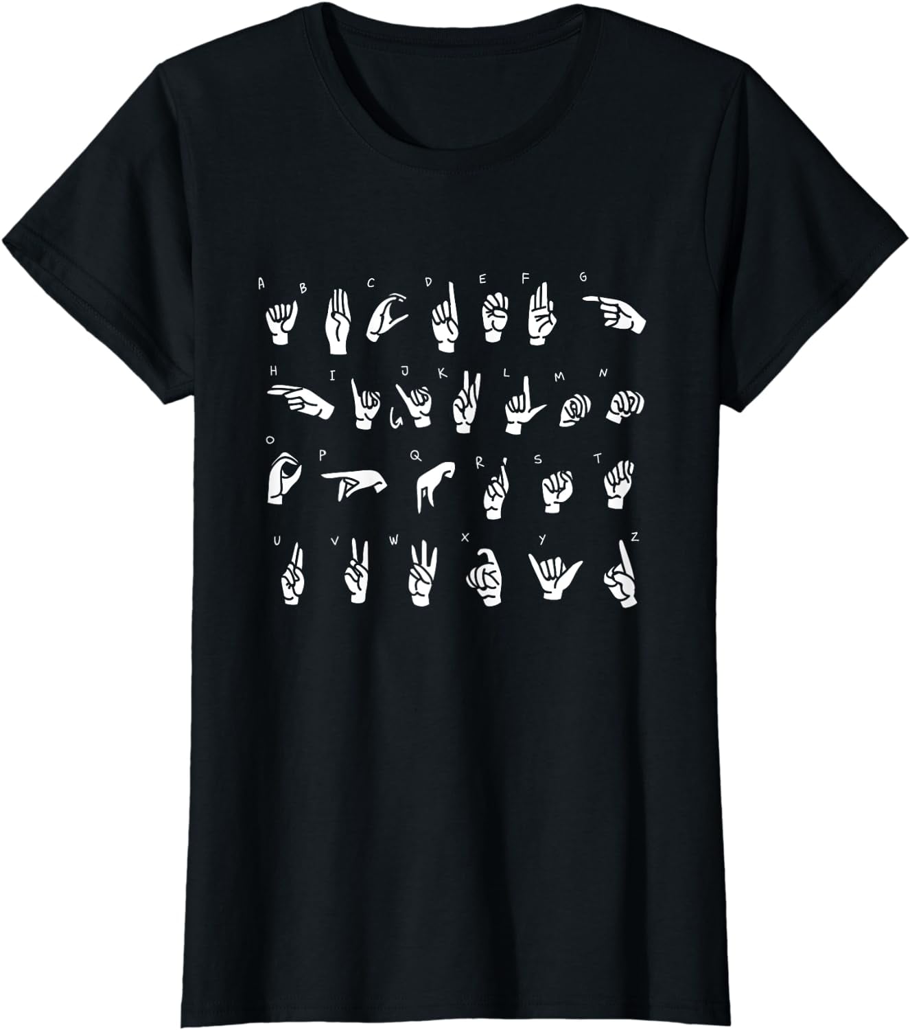Sign Language Alphabet - ASL Gift Deaf Gift ASL Teacher Gift T-Shirt ...