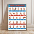 Sign Language Alphabet Asl Educational Chart American Language Wall Art ...