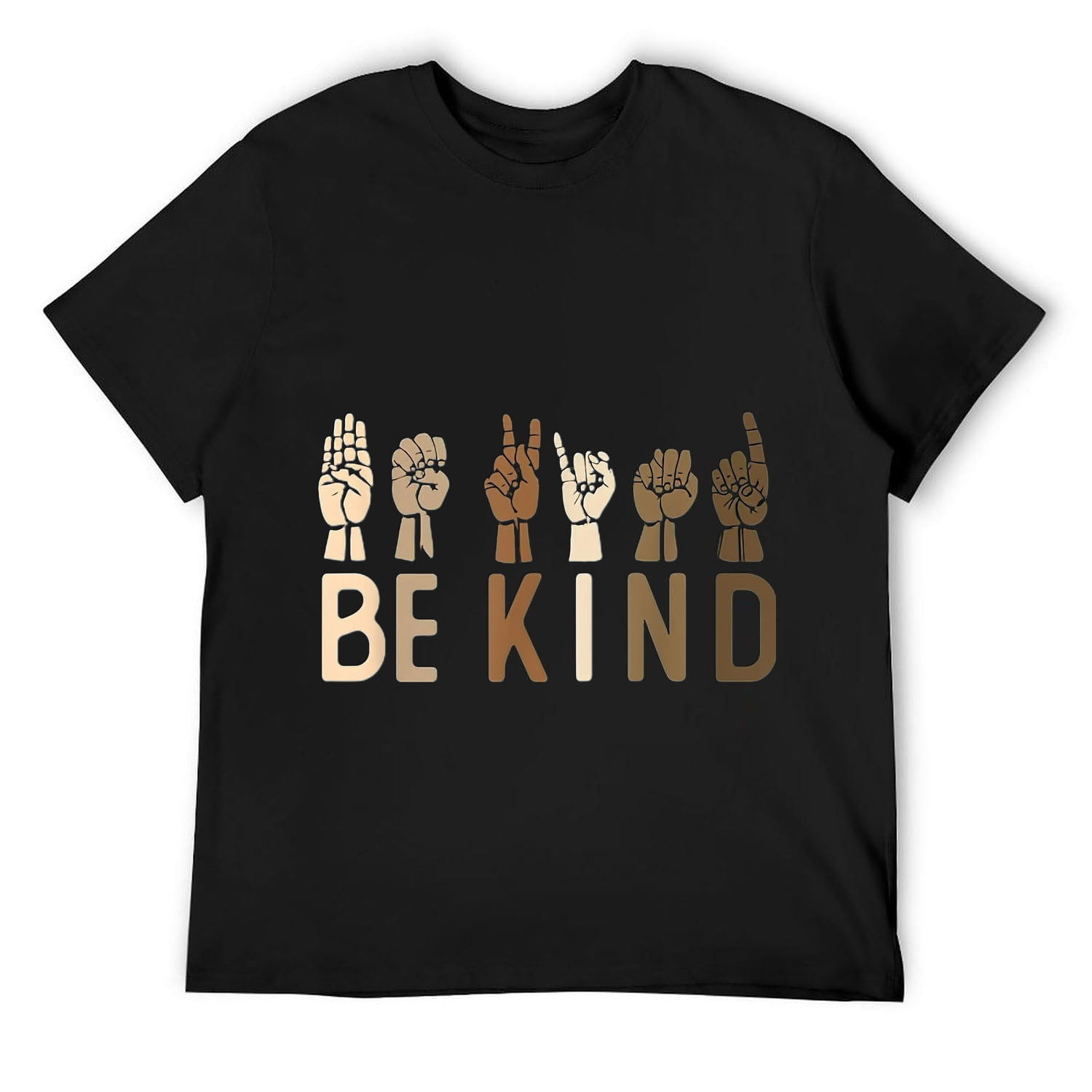 Sign Language Be Kind ASL Kindness Hand Talking Finger Signs T-Shirt ...