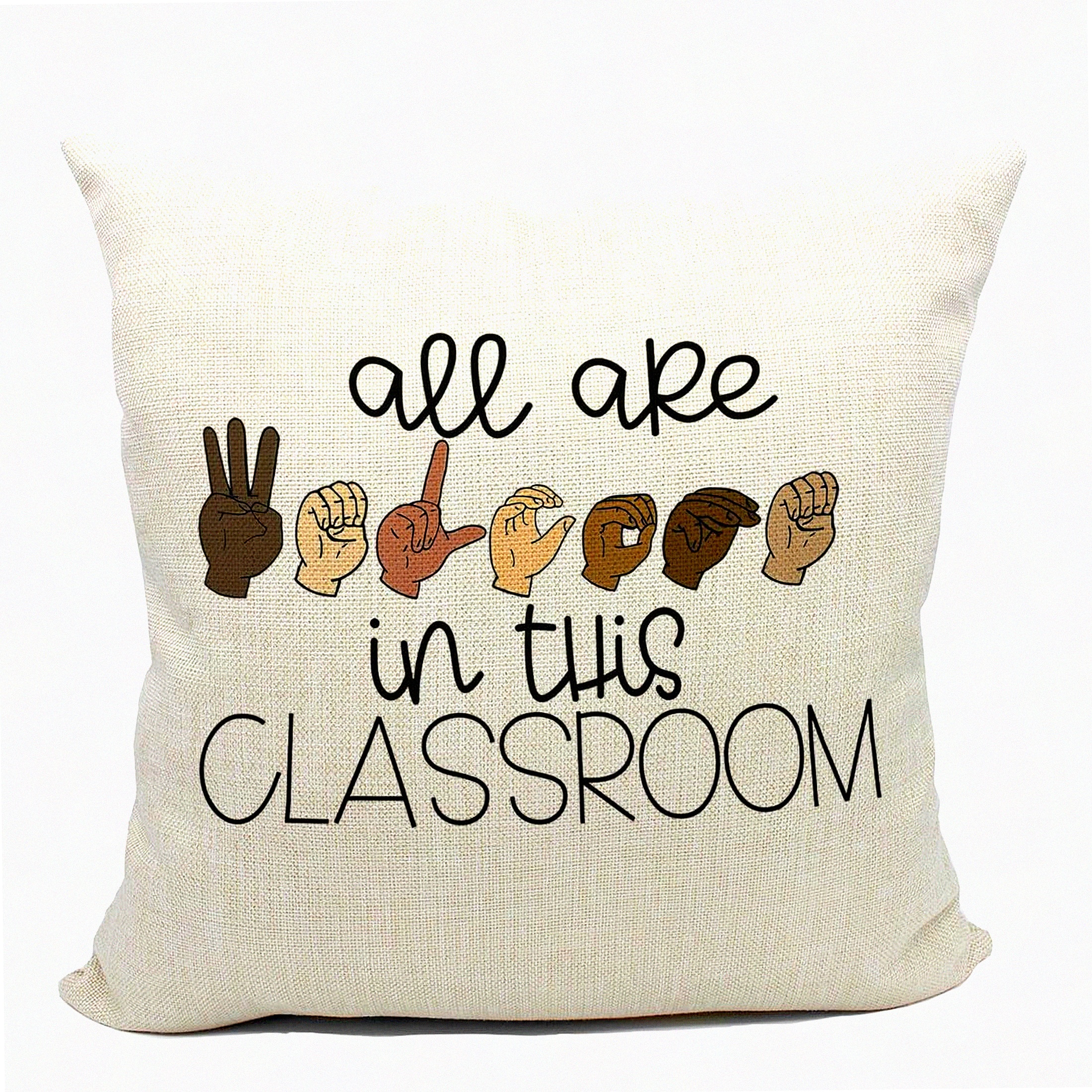 Sign Language Classroom Comfort Pillow Set - Includes 18x18 Pillow ...