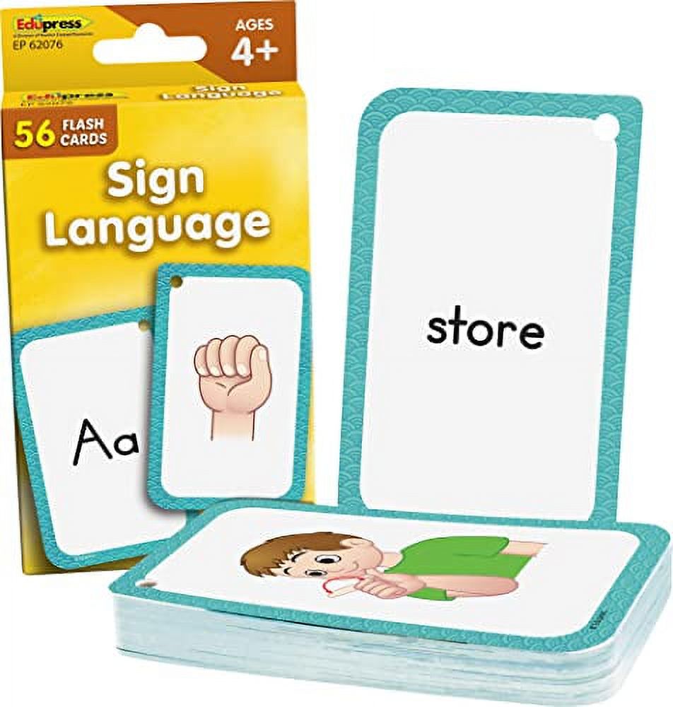 Sign Language Flashcards (EP62076), white medium|Sign Language ...
