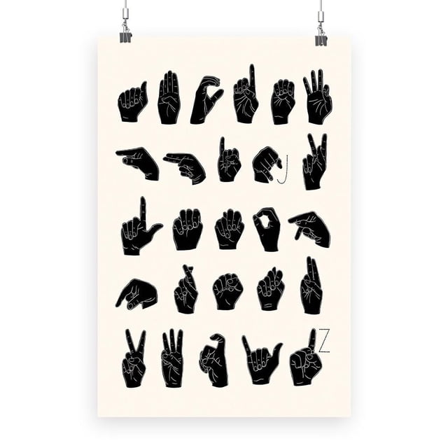 Sign Language I Poster - Emma Scarvey Designs, - Walmart Business Supplies