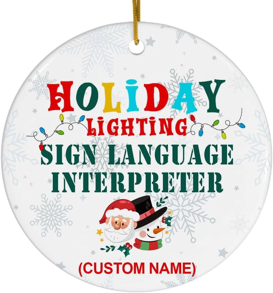 Sign Language Interpreter Christmas Ornaments 2025 for Women Friendship ...