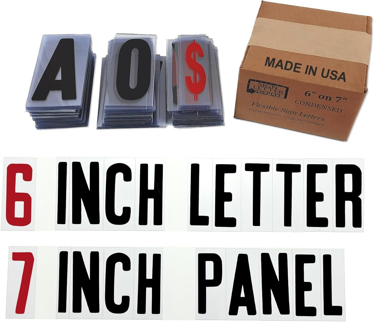 Sign Letters for Portable Road Signs 6" Letter on 7" Flexible Panel ...