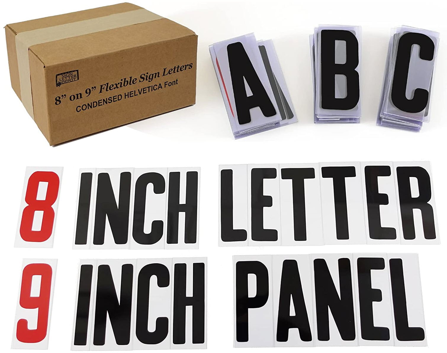 Sign Letters for Portable Road Signs 8" Letter on 9" Flexible Panel ...