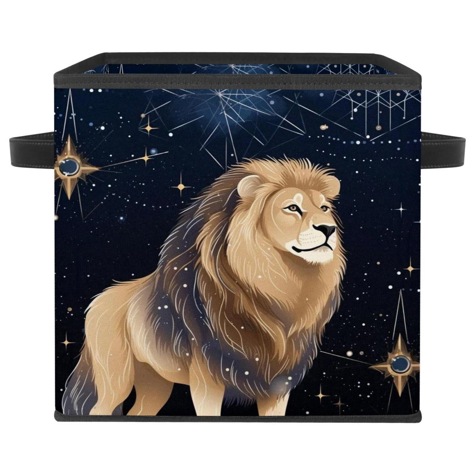 Sign of Lion Storage Bins, Extra Large Closet Storage Cube for ...