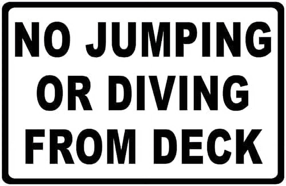 Sign Metal Sign No Jumping Or Diving From Deck Sign for Outdoor ...
