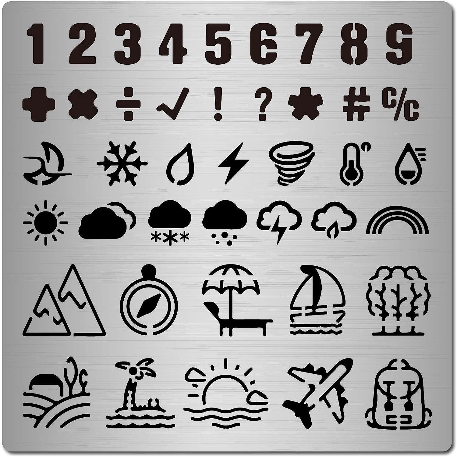 Sign Metal Stencils Die Cuts Plaques Cutting Dies Number Weather for ...