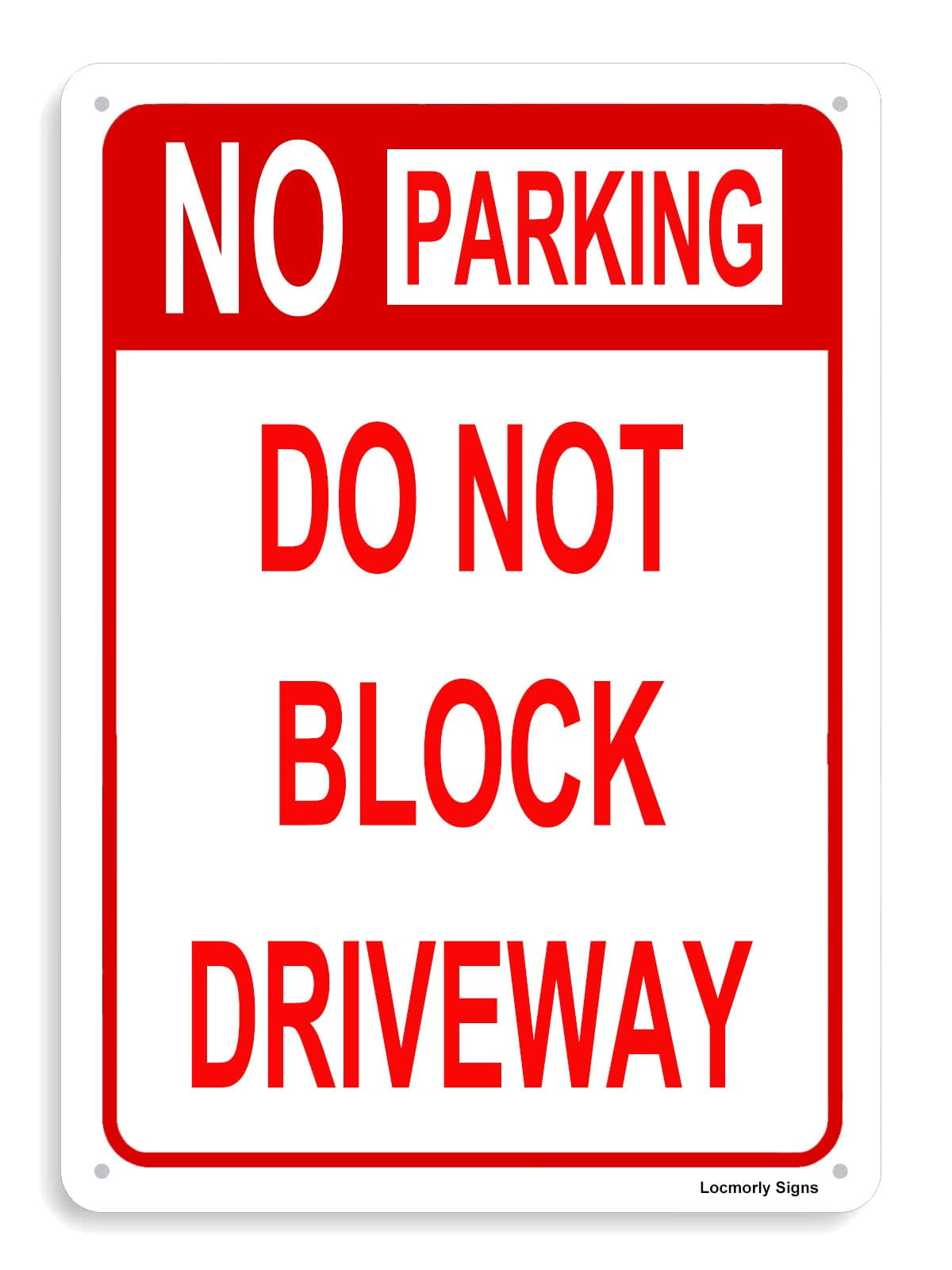 Sign, No Parking Sign Do Not Block Driveway Sign, Metal Sign for ...