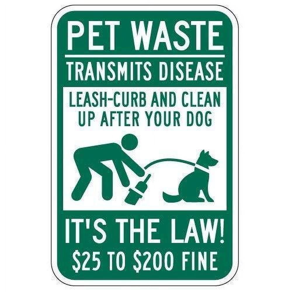 Sign Pet Waste Clean Up After Your Dog Signs (Green) Indoor/Outdoor ...