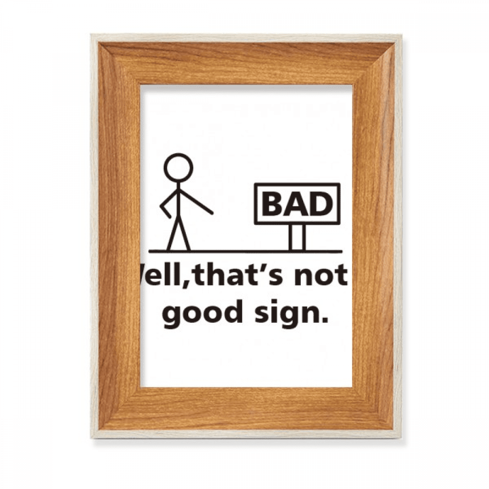 Sign Road Human Indication Desktop Wooden Photo Frame Display Picture ...