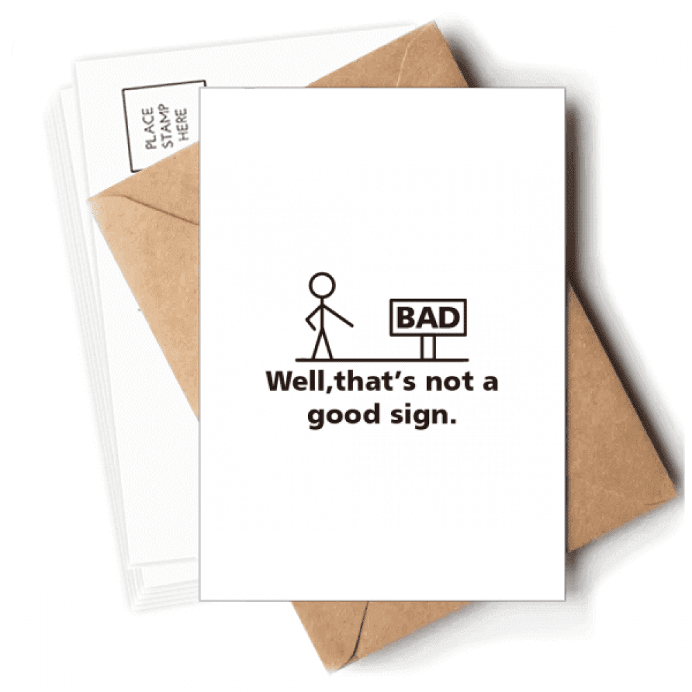 Sign Road Human Indication Postcards Envelopes Blank Note Cards Mailing ...