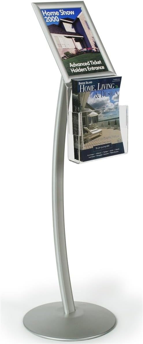 Sign Stand with Aluminum Snap Open Picture Frame and Clear Acrylic ...