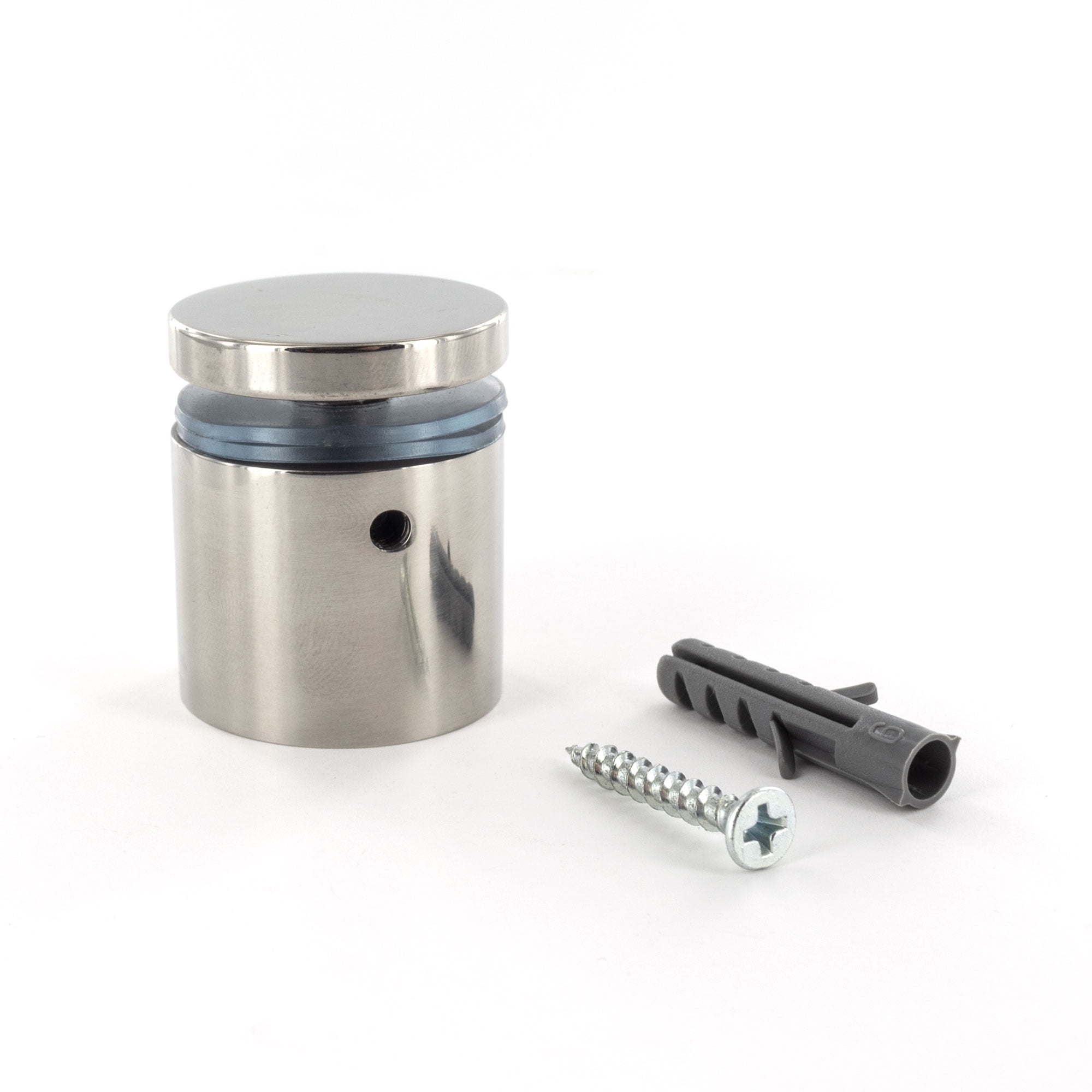 Sign Standoff 1-1/4" Diameter x 1" Barrel Length Polished Stainless ...