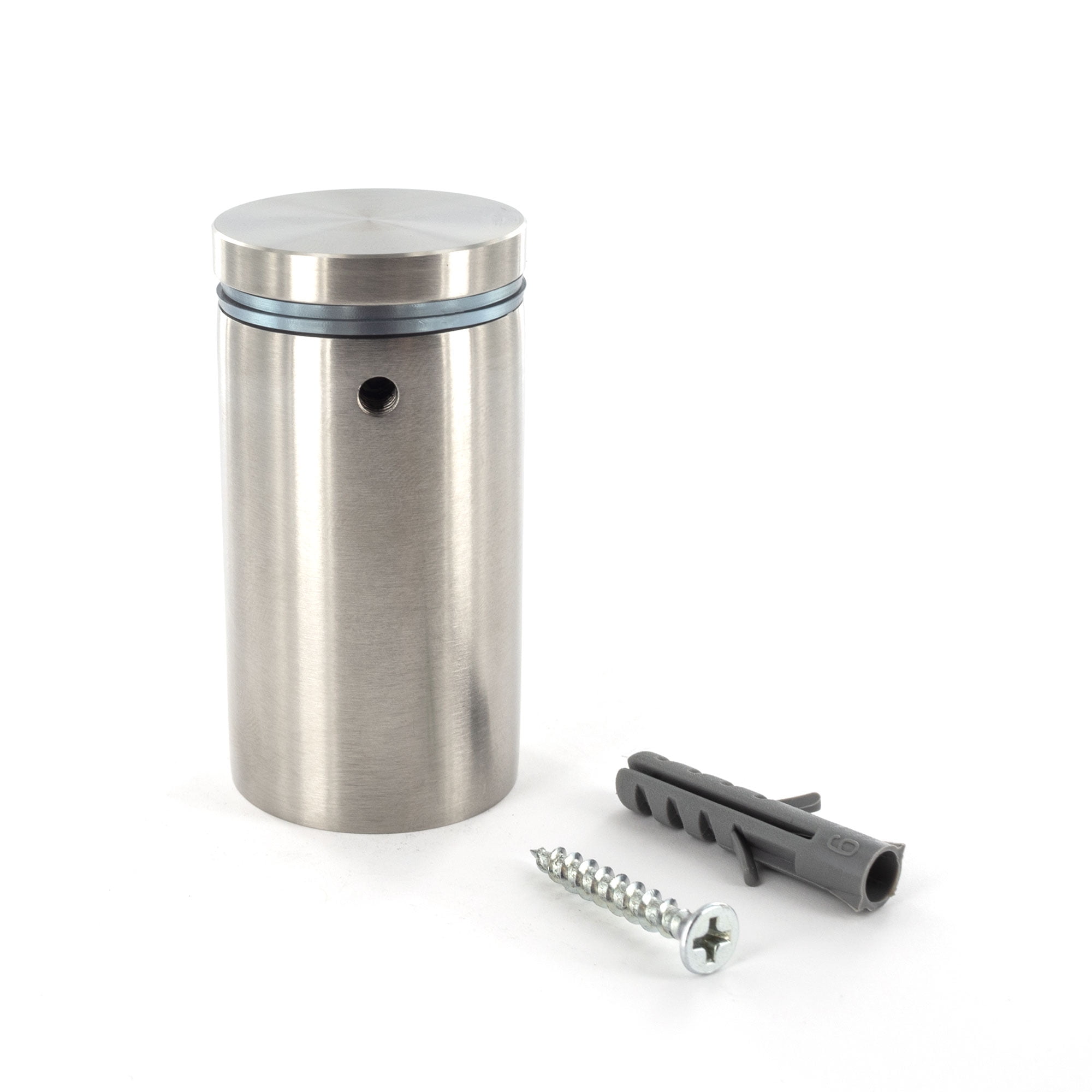 Sign Standoff 1-1/4" Diameter x 2" Barrel Length Brushed Stainless ...