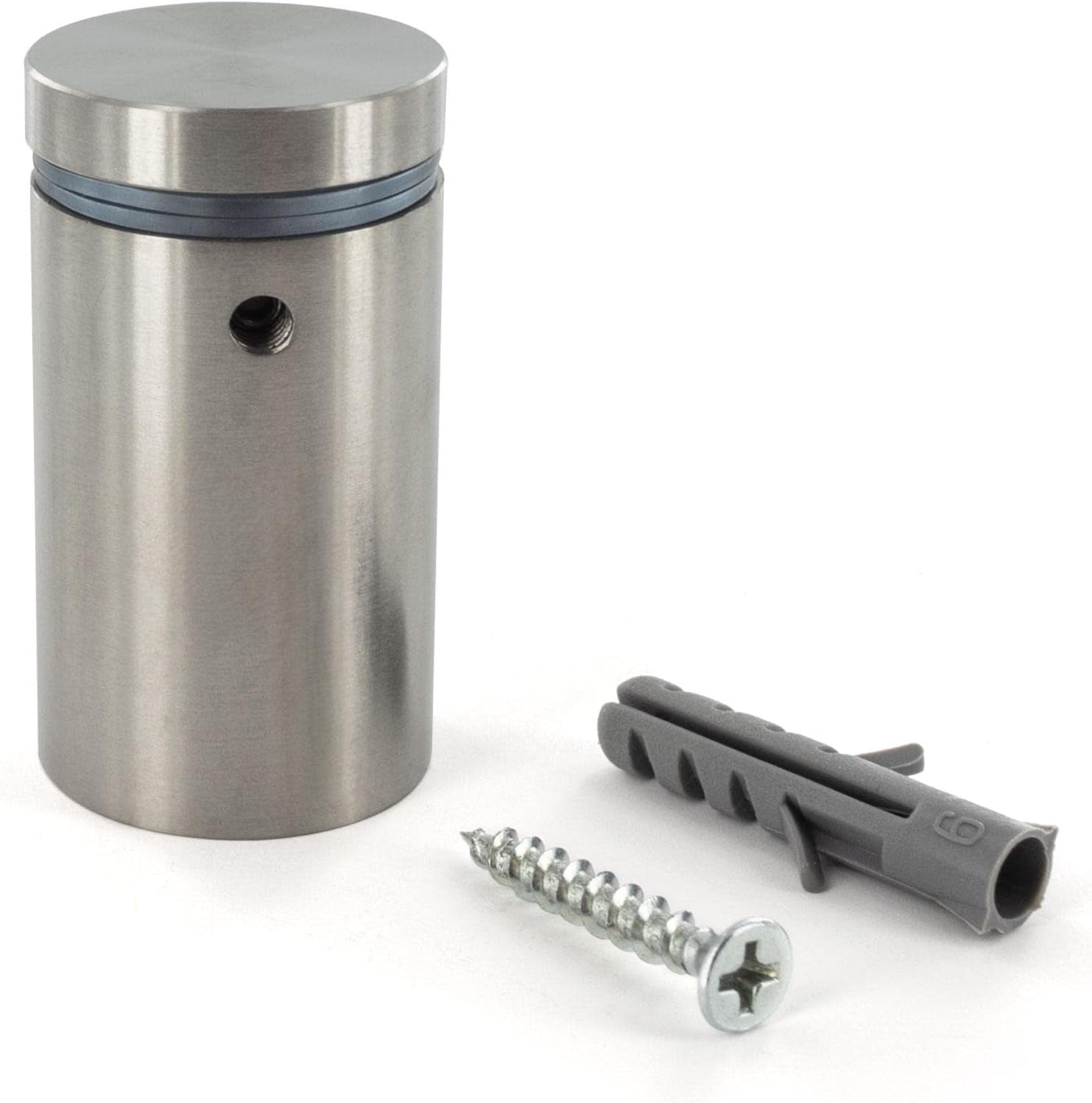 Sign Standoff 1" Diameter x 1-1/2" Barrel Length Brushed Stainless ...