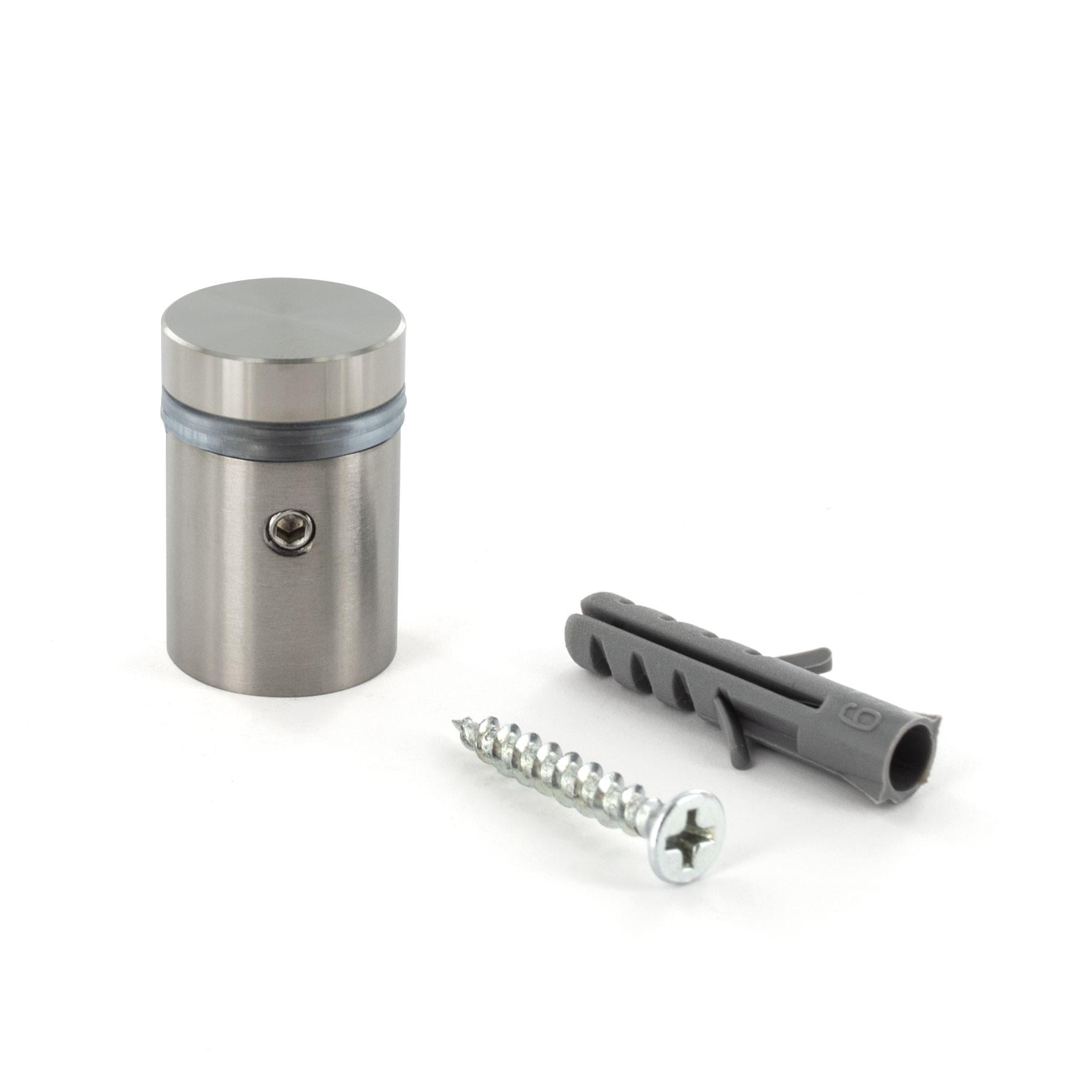 Sign Standoff 3/4" Diameter x 3/4" Barrel Length Brushed Stainless ...