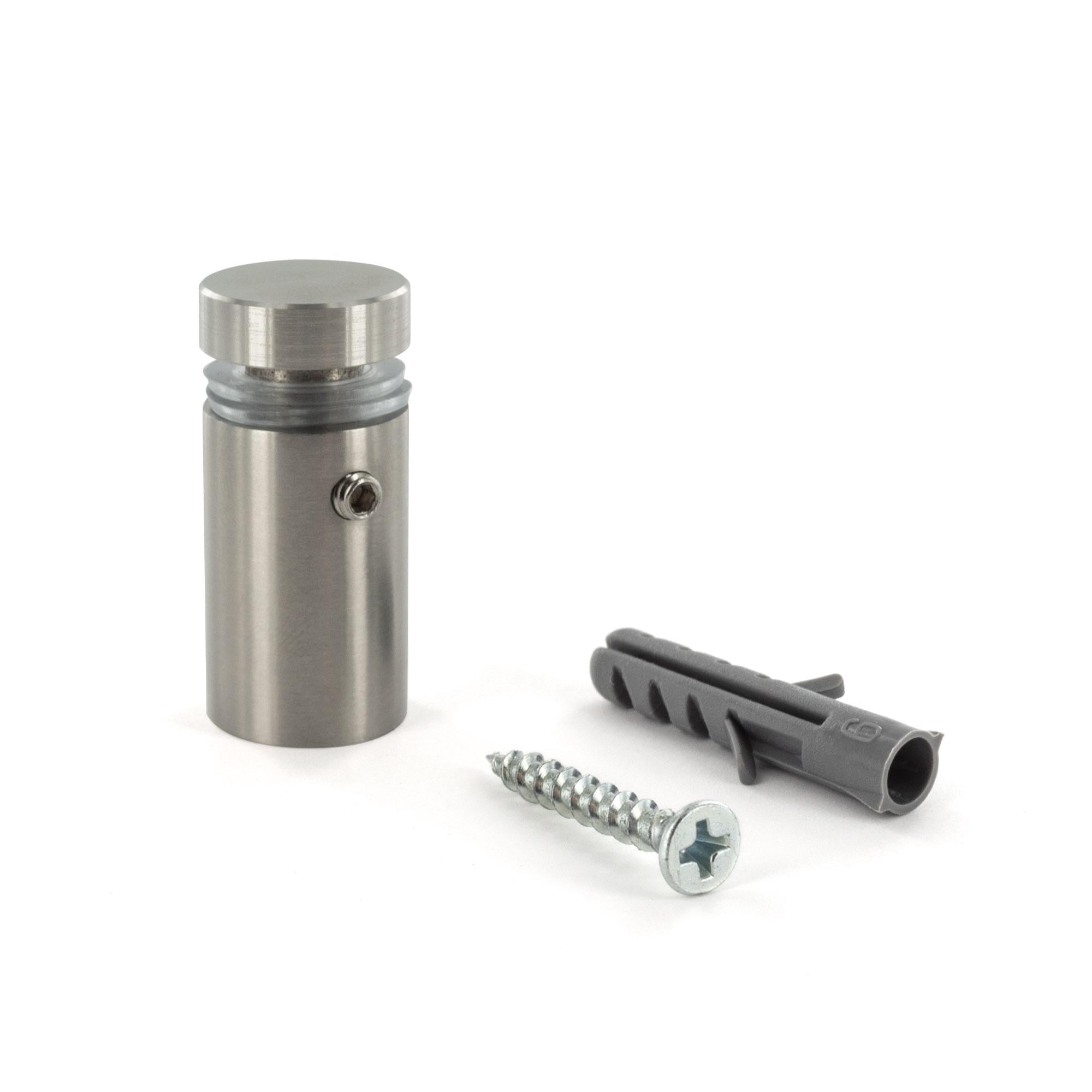 Sign Standoff 5/8" Diameter x 1" Barrel Length Brushed Stainless Finish ...