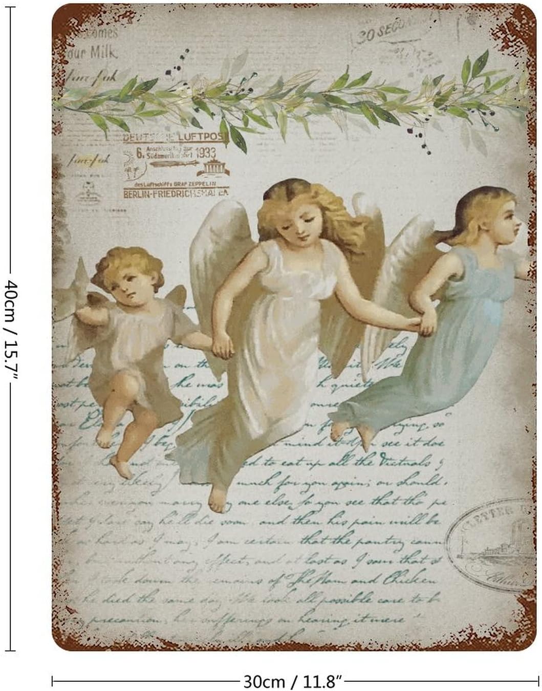 Sign Victorian Vintage Style Cupids Heart Valentines Day Patio Signs ...