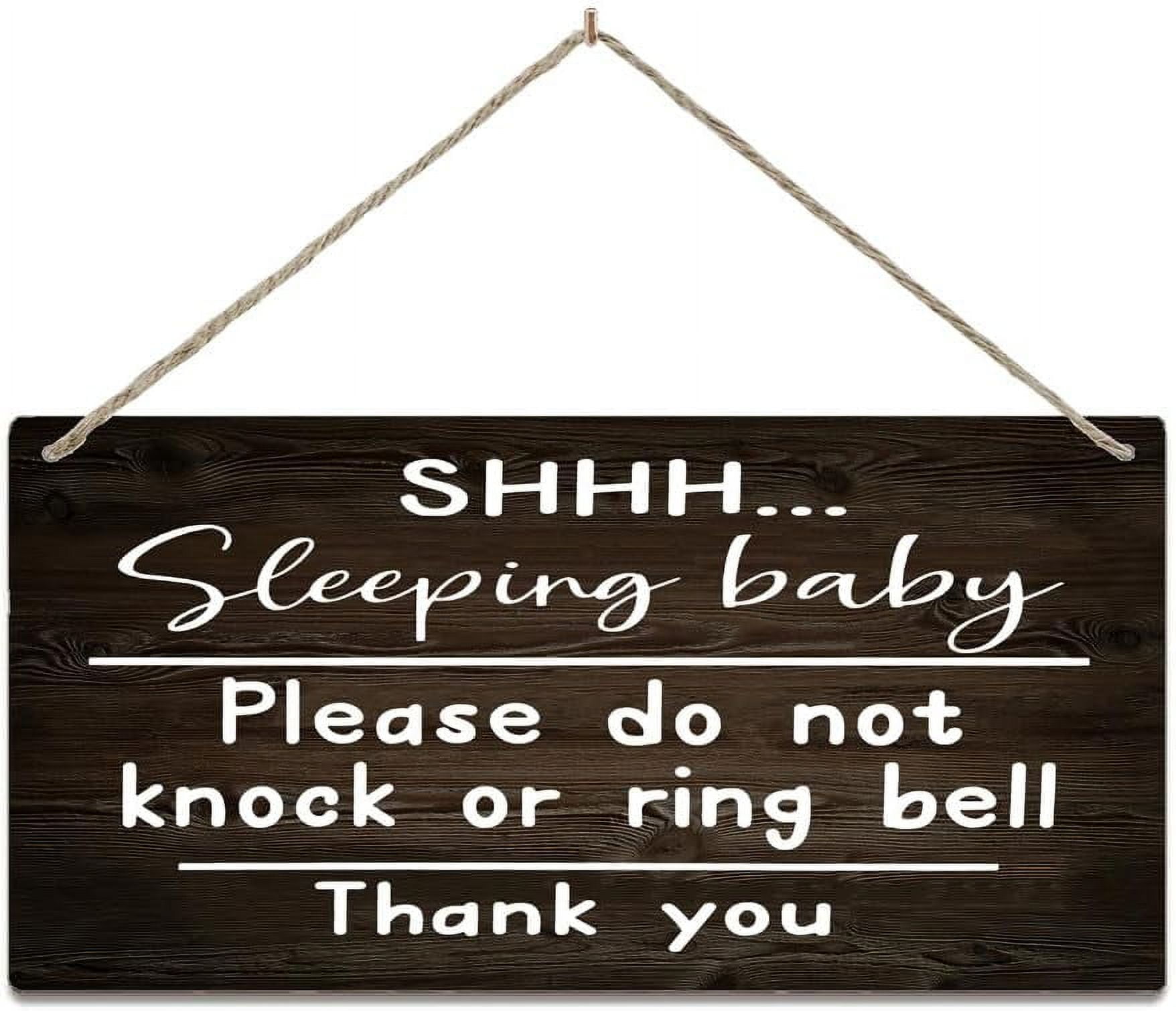 Sign Wall Art Definition Wood Plaque Baby Sleeping Sign Sleeping Baby ...