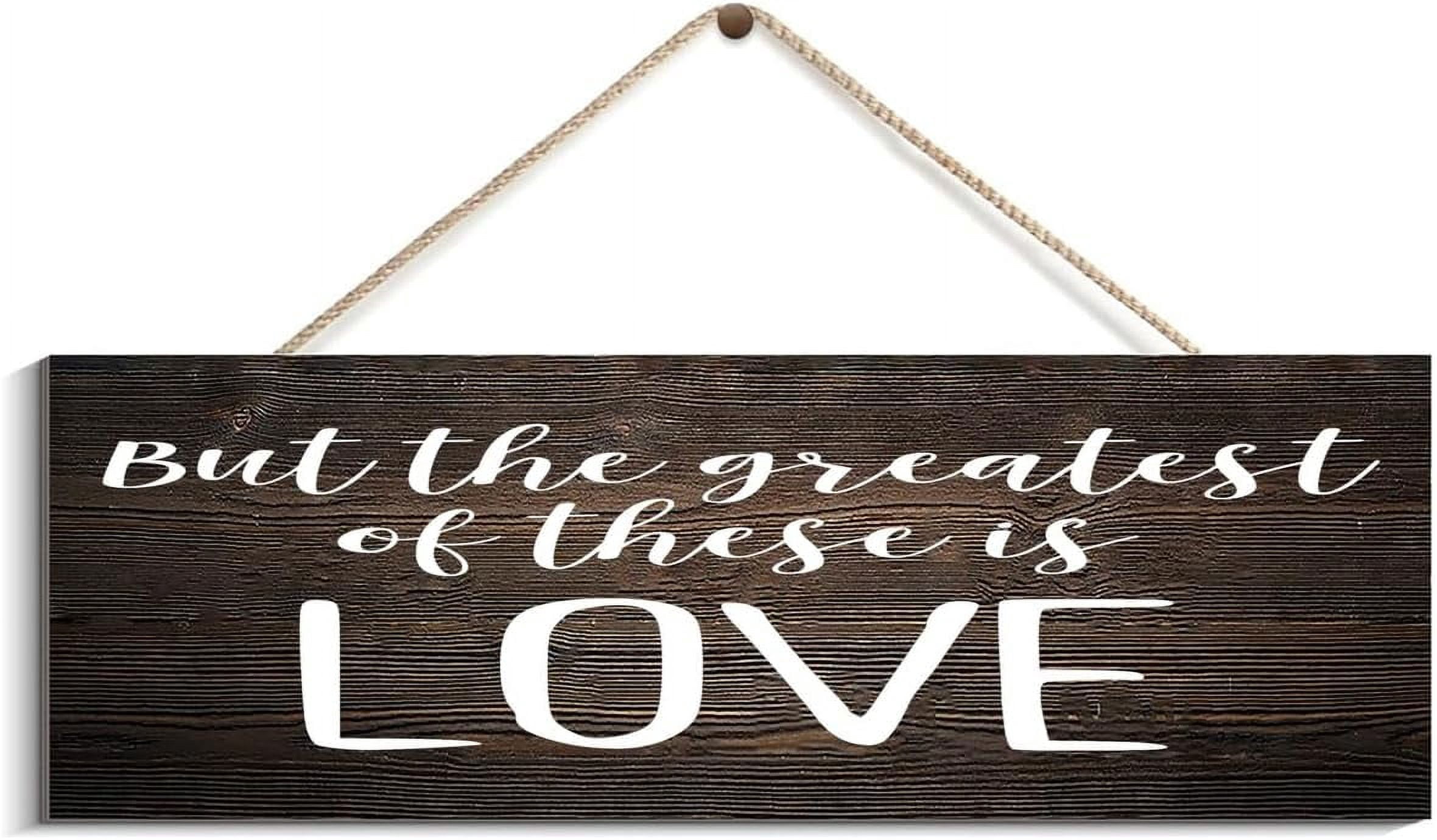 Sign Wall Art Definition Wood Plaque Greatest Of These Is Love Sign ...