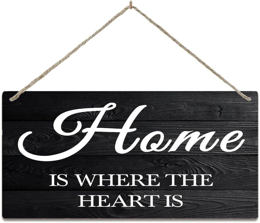 Sign Wall Art Definition Wood Plaque Home Is Where The Heart Is Signs ...