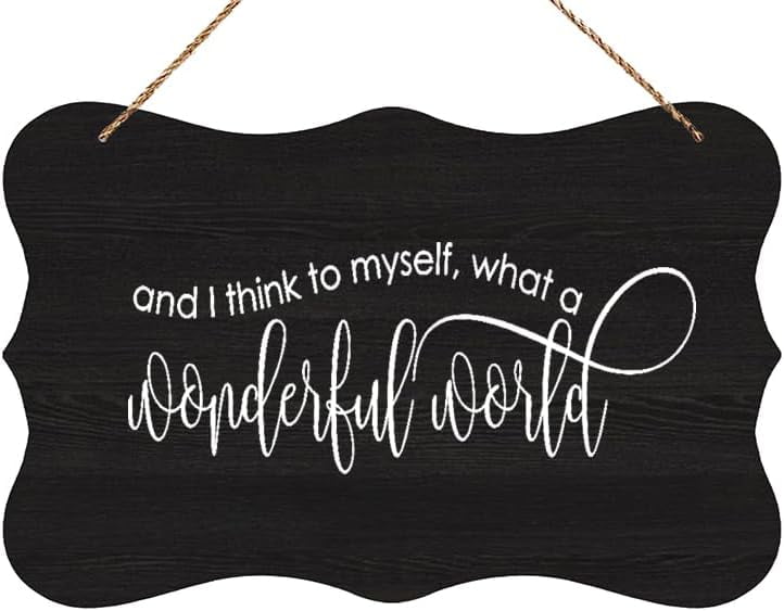 Sign Wall Art Definition Wood Plaque And I Think To Myself Sign What A ...