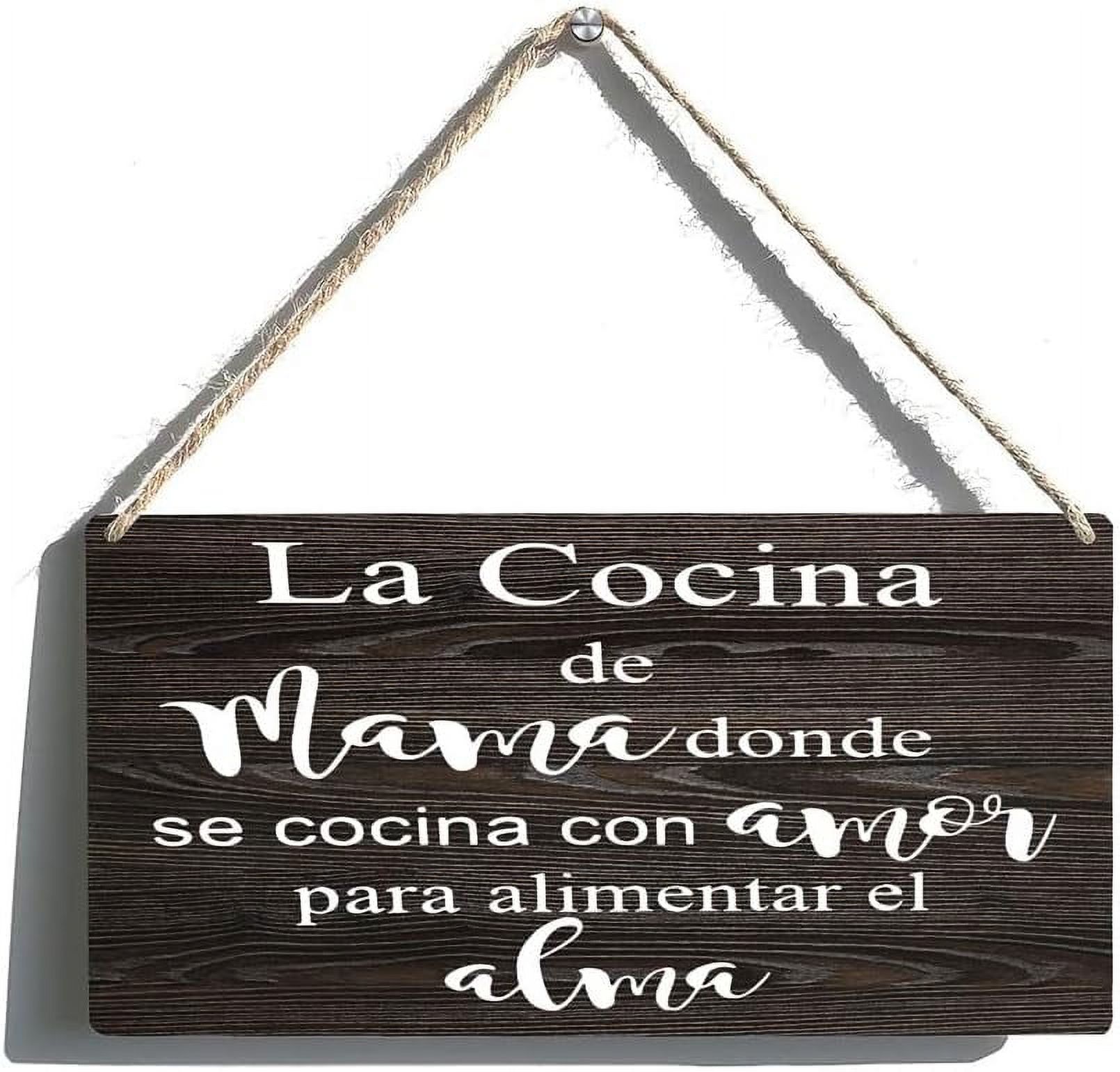 Sign Wall Art Definition Wood Plaque Moms Kitchen Spanish Decor Mexican ...