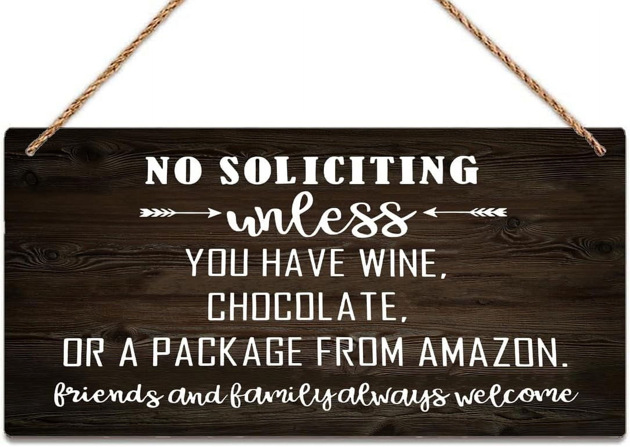 Sign Wall Art Definition Wood Plaque No Soliciting Unless You Have Wine ...