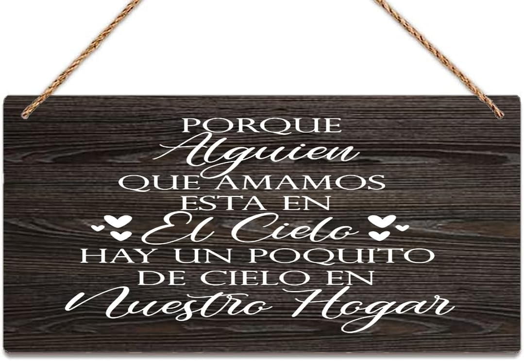 Sign Wall Art Definition Wood Plaque Spanish Sign Quote Memorial Sign ...