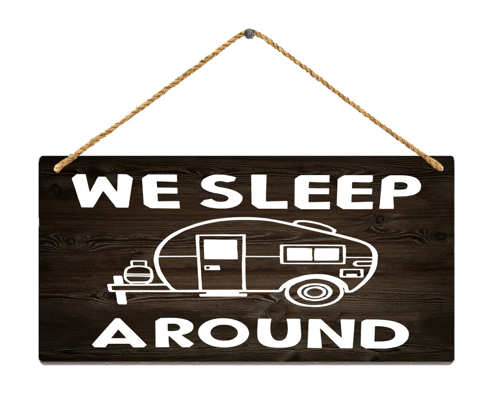 Sign Wall Art Definition Wood Plaque We Sleep Near The Campsite Wooden ...