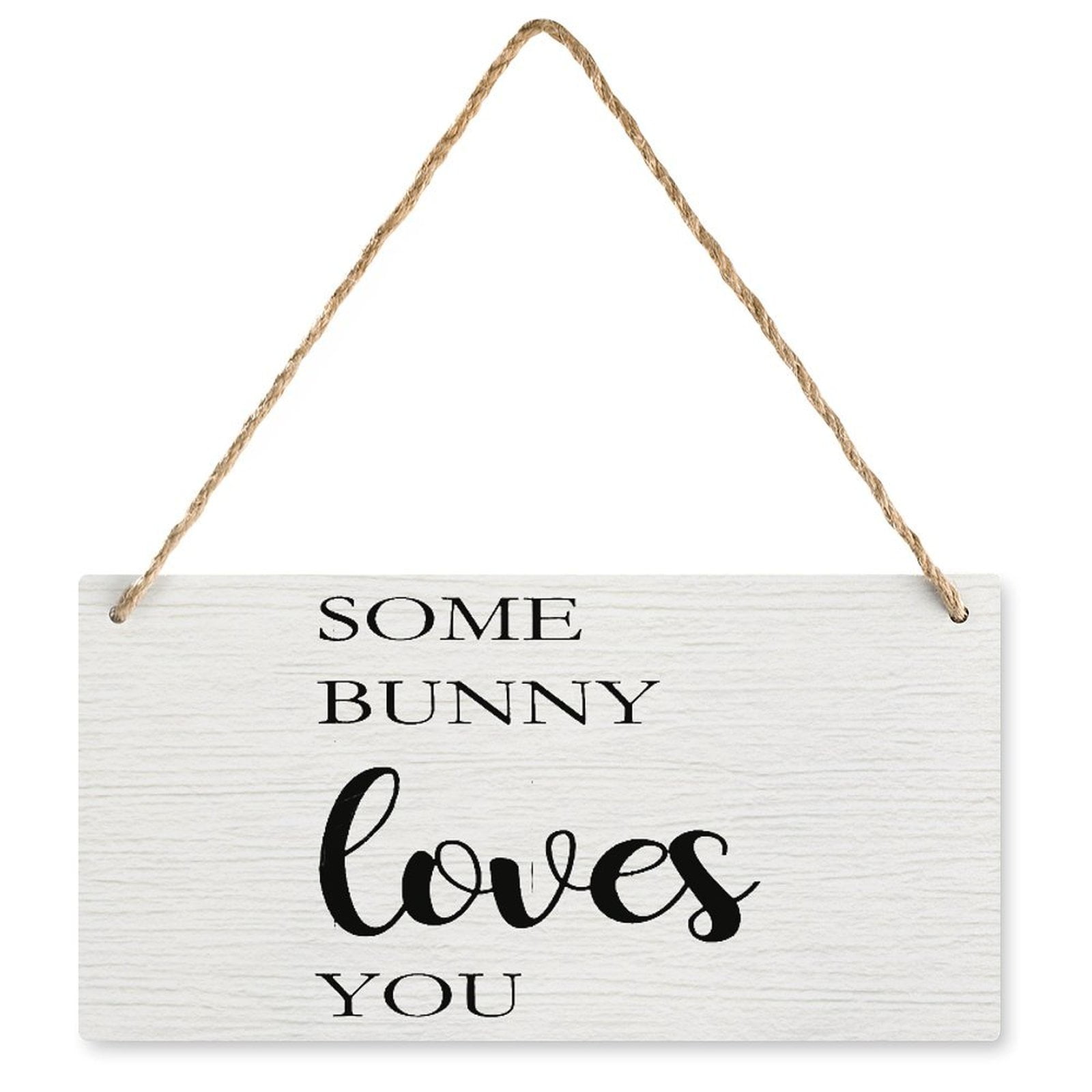 Sign Wall Art Wood Plaque Some Bunny Love You Wood Wall Hanging Outdoor ...