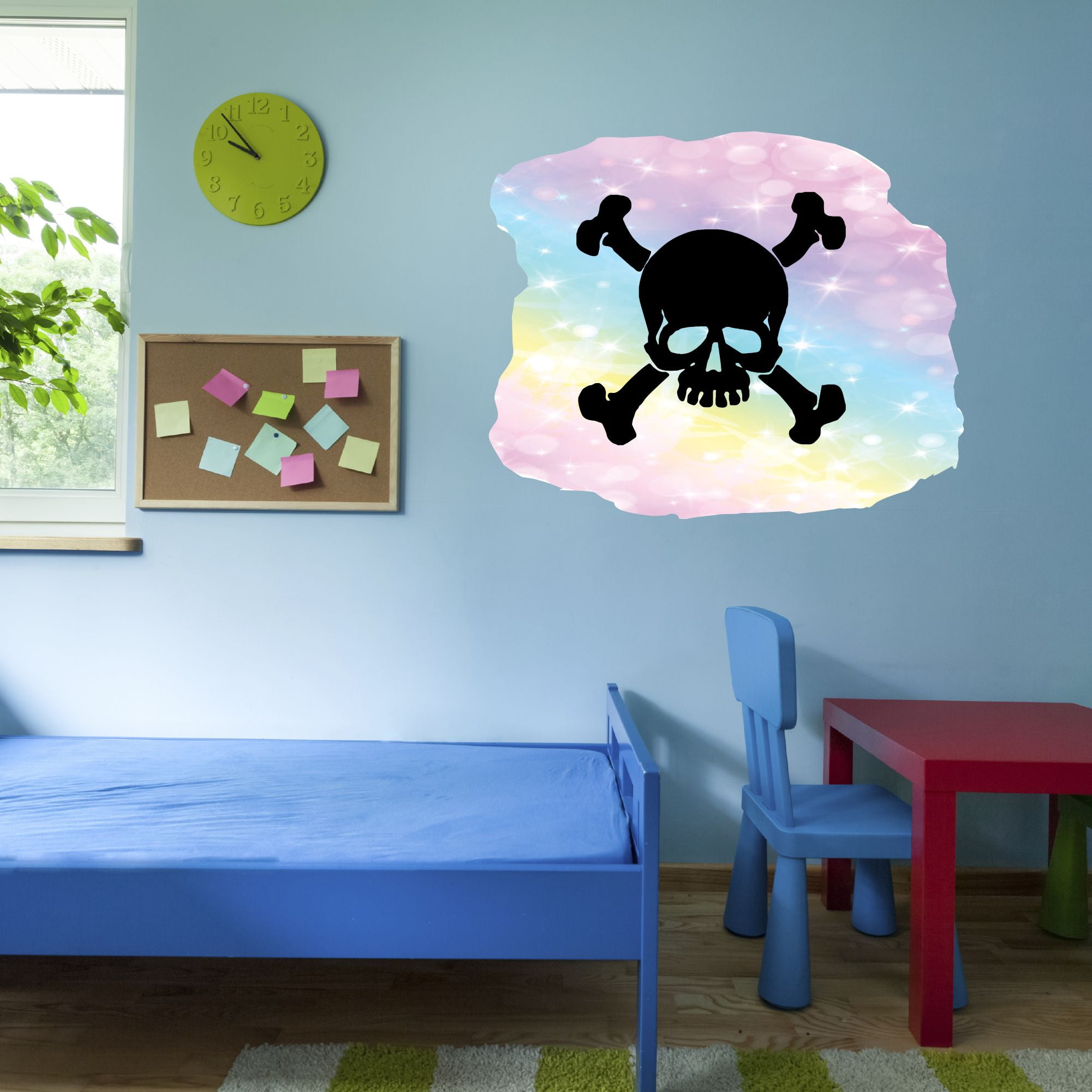 Sign Wall Decals for Boys Bedroom - Skull with Crossed Bones Skull DIY ...