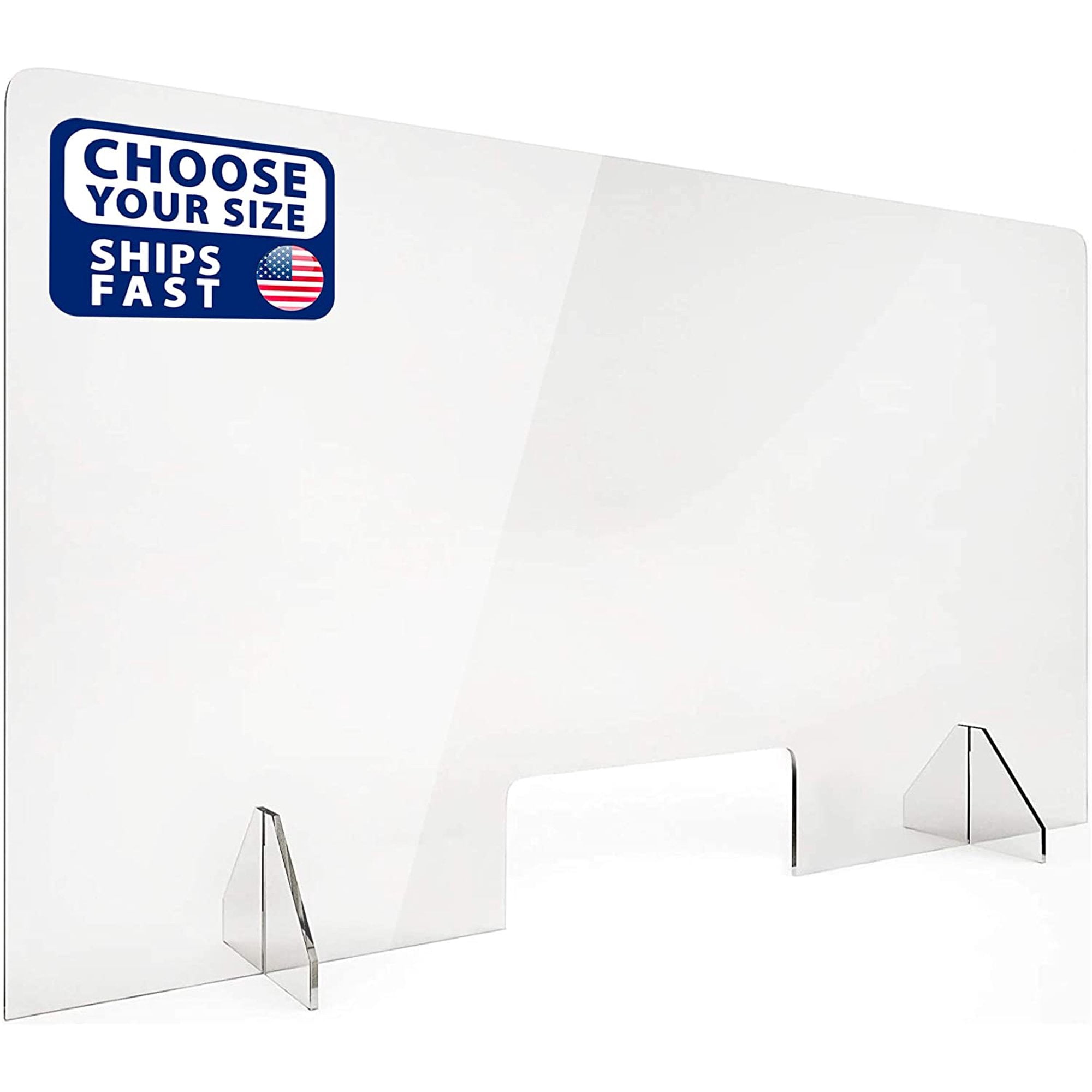 SignHero Sneeze Guard | Sturdy ¼” Acrylic Cashier Plexiglass Shield for ...