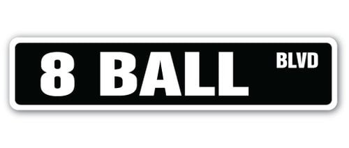 SignJoker] 8 Ball Street Sign Billiards Pool cue pooltable Darts Wall ...