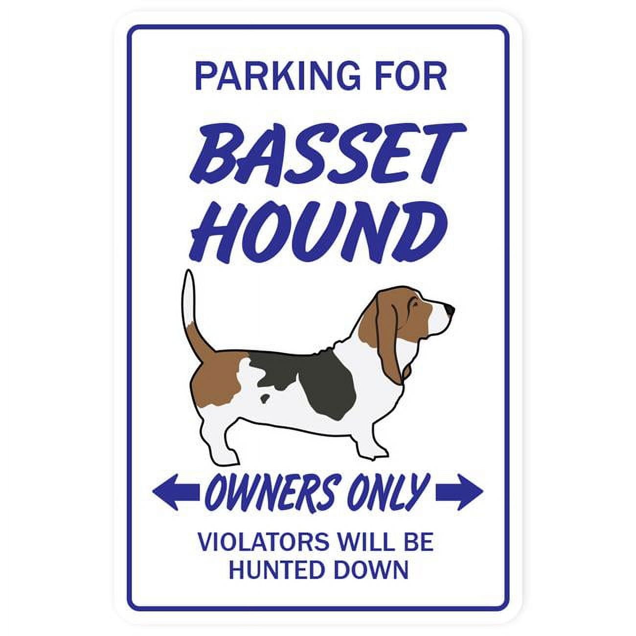 SignMission 10 x 14 in. Basset Hound Dog Pet Parking Aluminum Signs ...