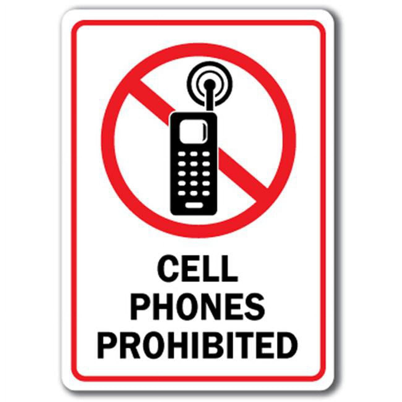 SignMission 10 x 14 in. Cell Phones Prohibited OSHA Safety Sign ...