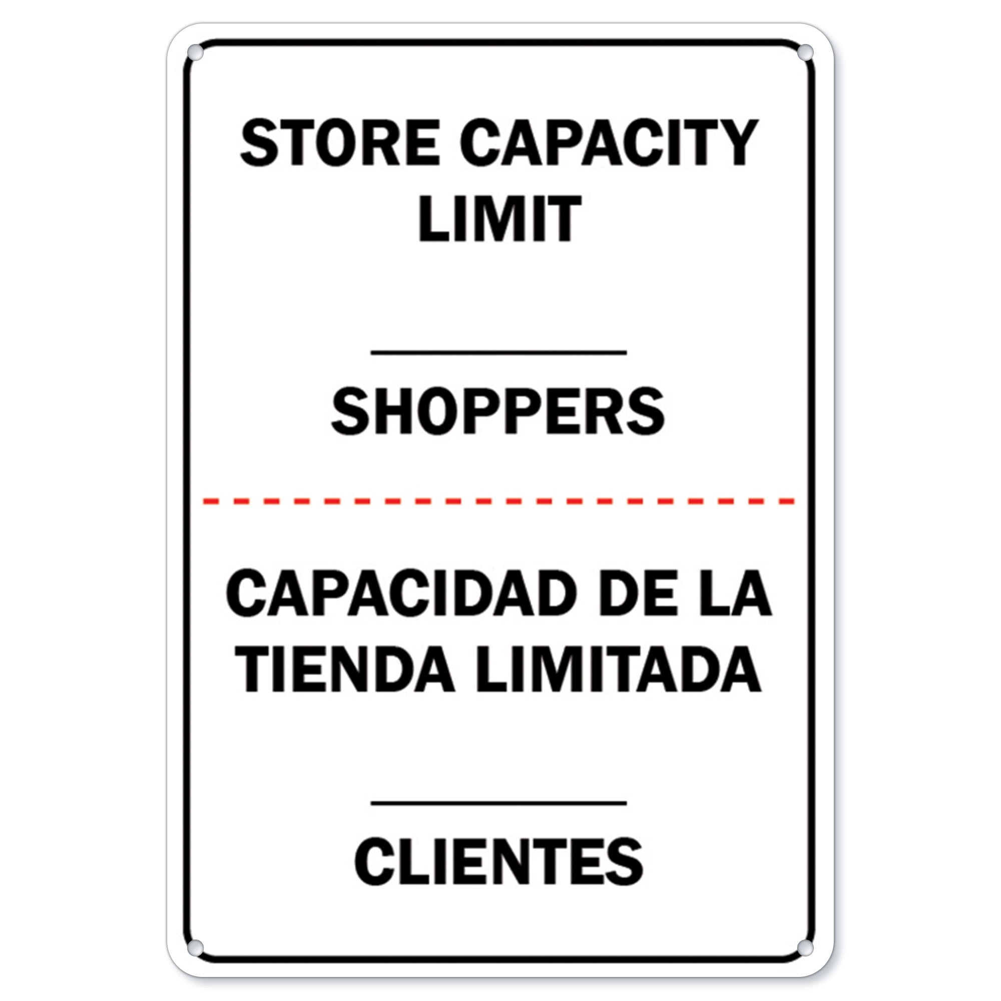 SignMission 10 x 14 in. Covid-19 Notice Sign - Store Capacity Limit ...