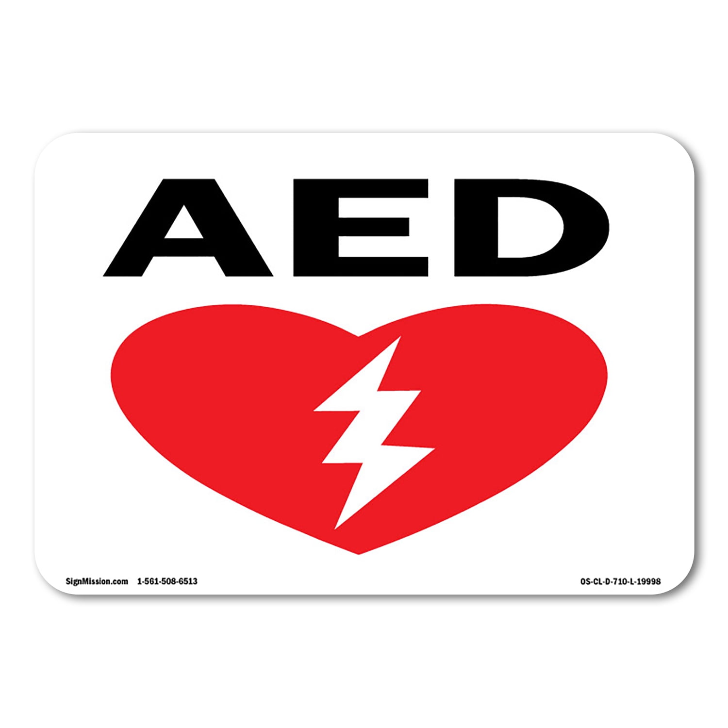 OSHA AED Sign (with graphic) | Aluminum Sign | Protect Your Business ...