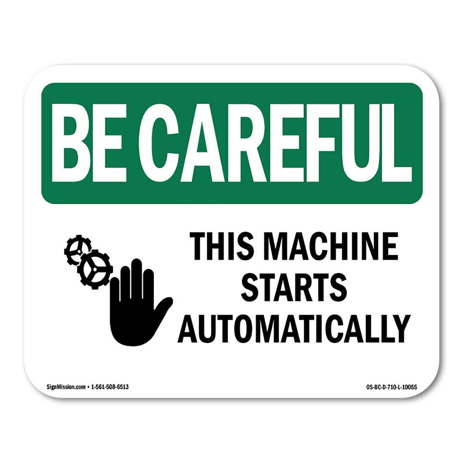 SignMission OS-CR-A-1014-V-10225 10 x 14 in. OSHA Caution Radiation ...
