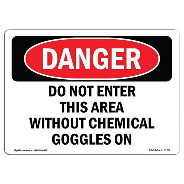SignMission 10 x 14 in. OSHA Danger Sign - Do Not Enter This Area ...