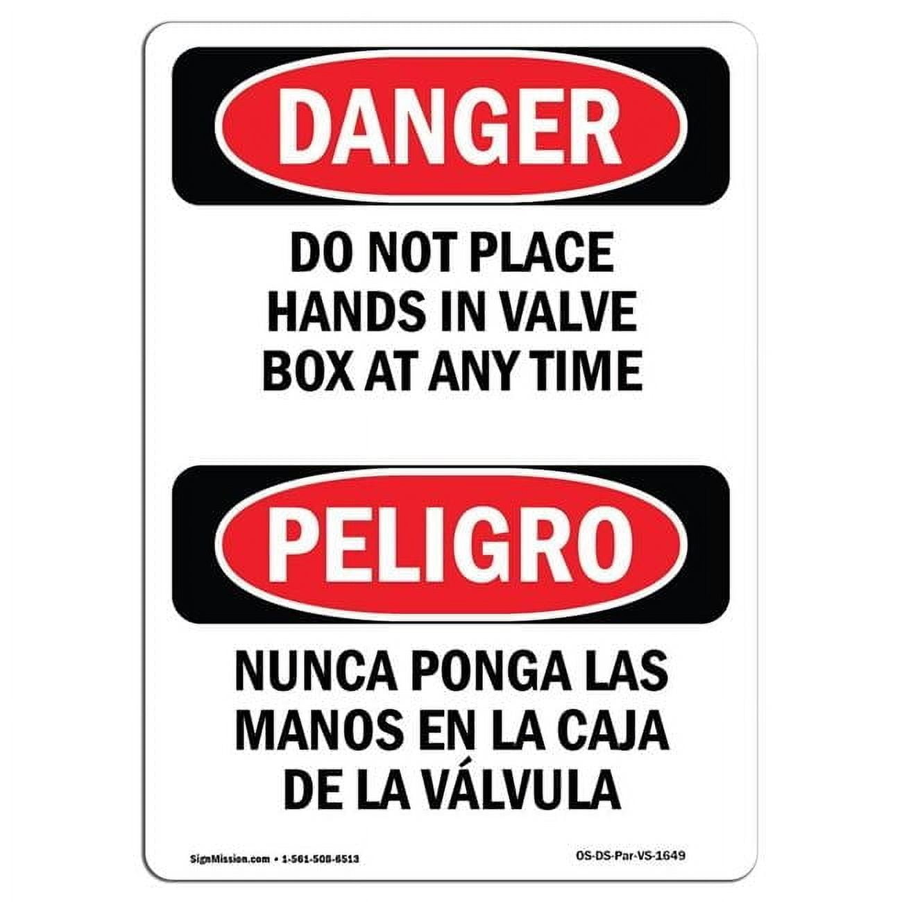 SignMission OS-DS-A-1014-VS-1649 10 x 14 in. OSHA Danger Sign - Do Not ...