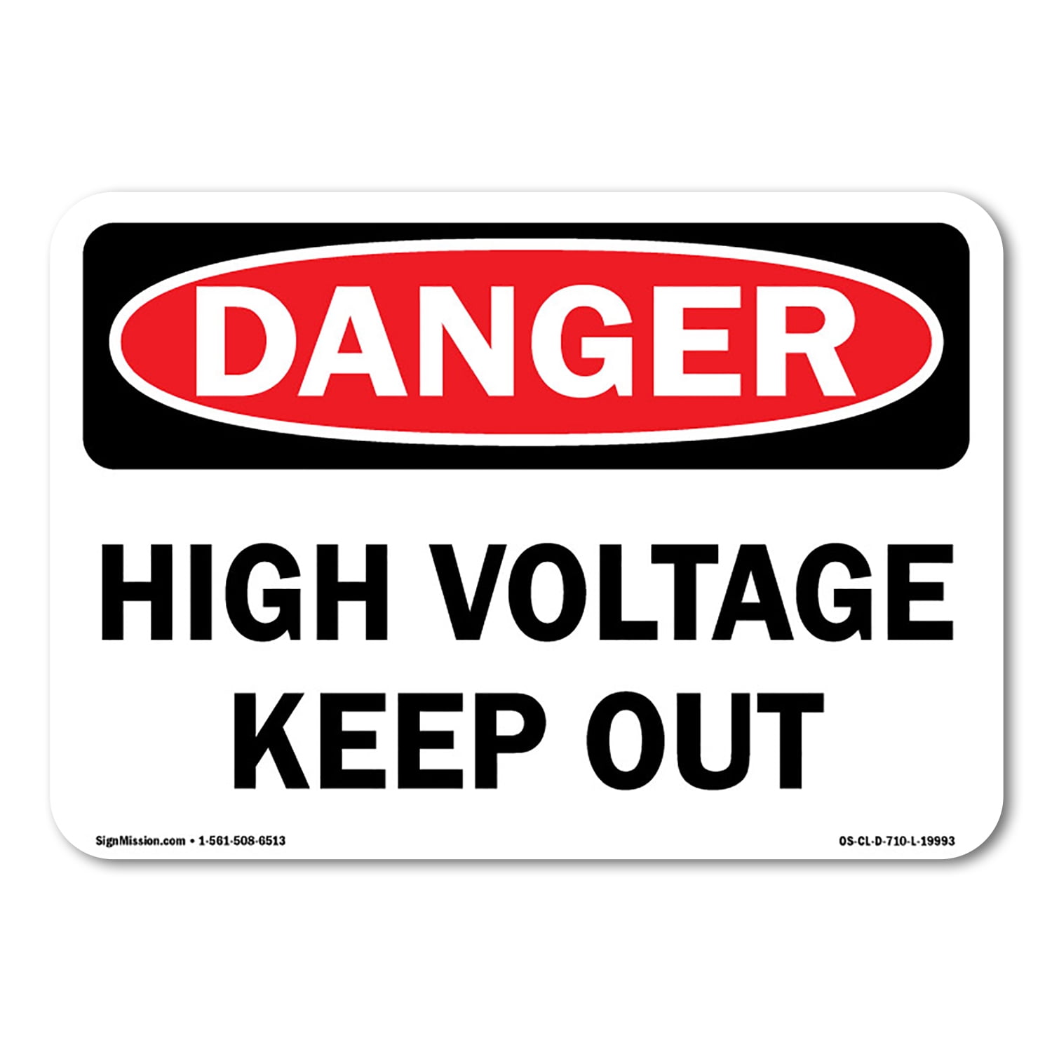 OSHA Danger Sign - High Voltage Keep Out | Aluminum Sign | Protect Your ...