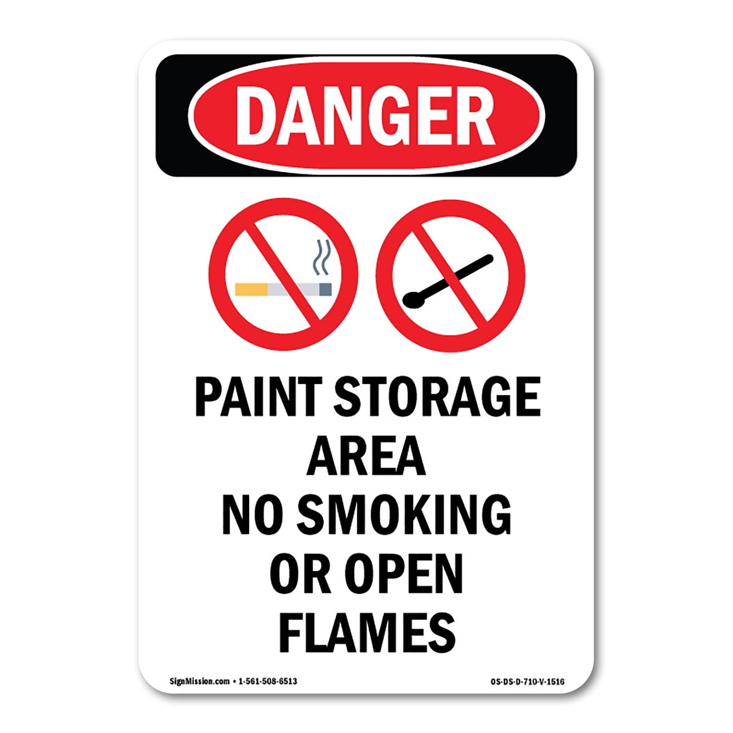 OSHA Danger Sign - Paint Storage Area | Aluminum Sign | Protect Your ...