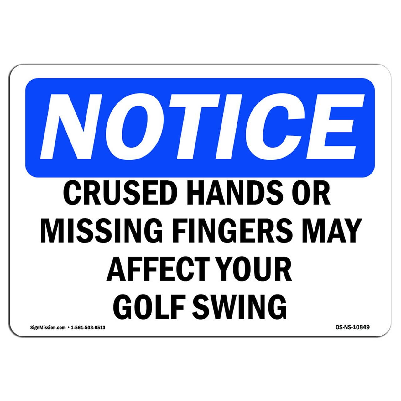 OSHA Notice Sign - Crushed Hands Or Missing Fingers May Affect Your ...