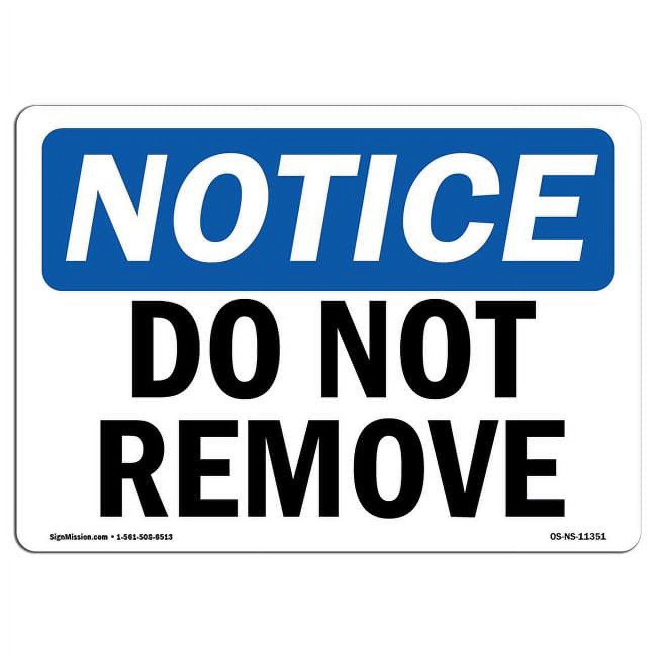 10 x 14 in. OSHA Notice Sign - Do Not Enter Use Buzzer on Drive in Gate ...