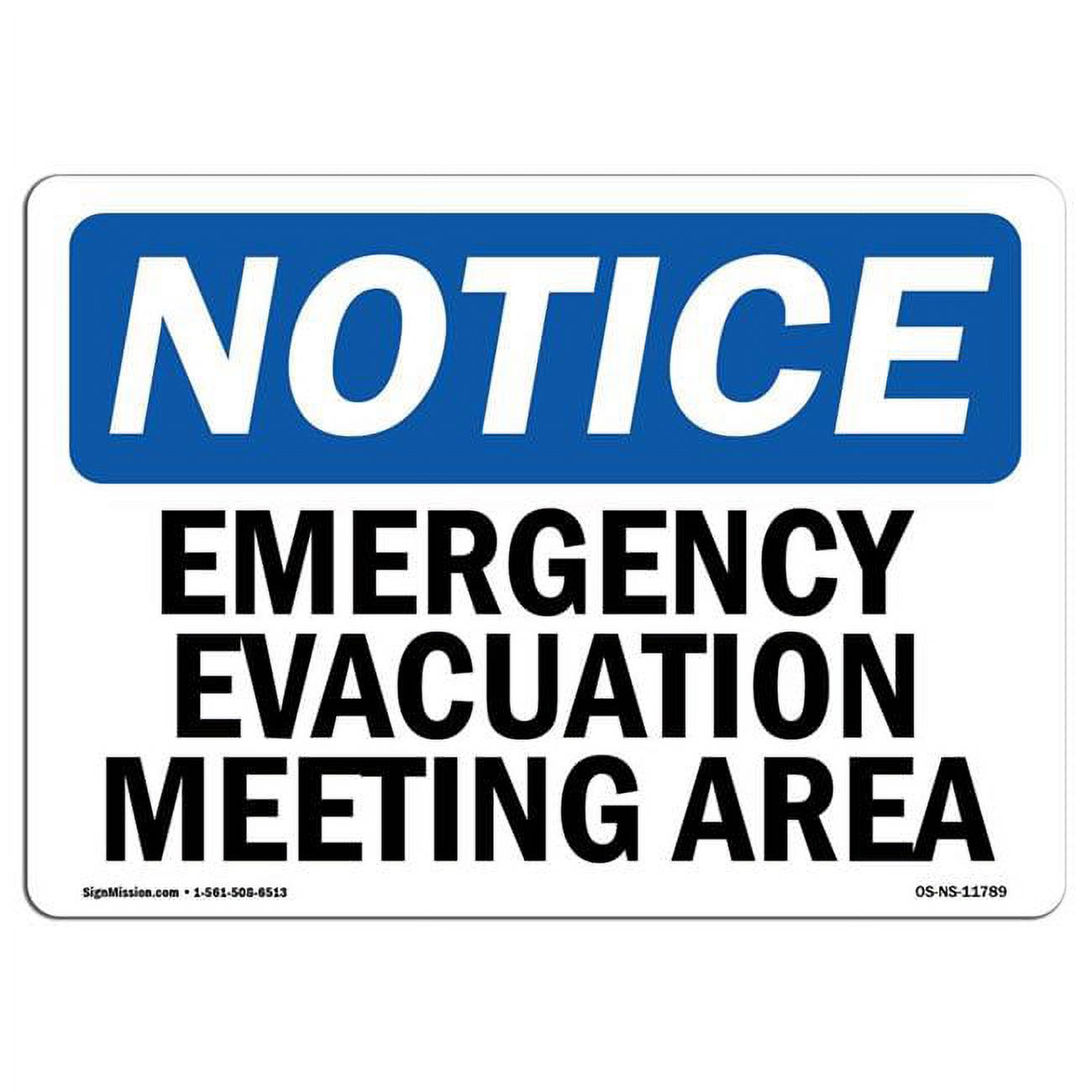 (2 Pack) Emergency Phone To Area Of Evacuation Assistance OSHA Notice ...
