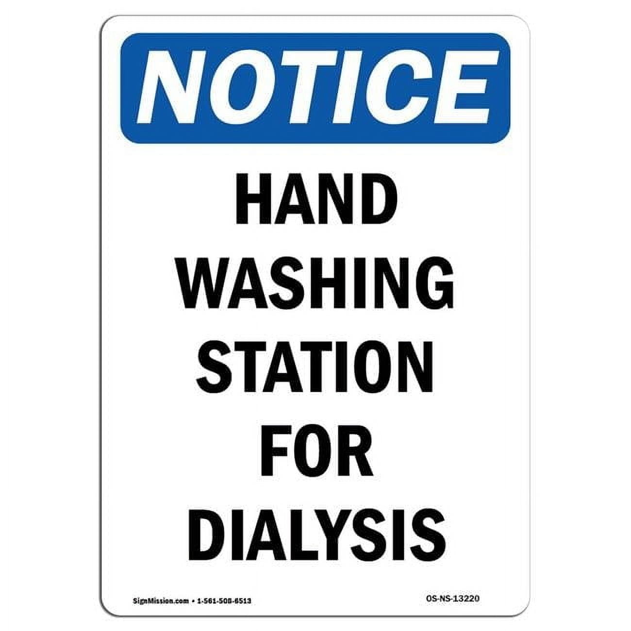 SignMission 10 x 14 in. OSHA Notice Sign - Hand Washing Station for ...